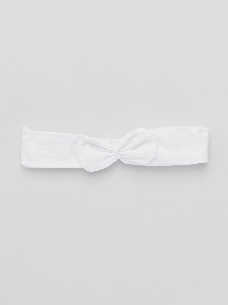 Bandolete com bordado inglês - Branco - Kiabi - 3.00€