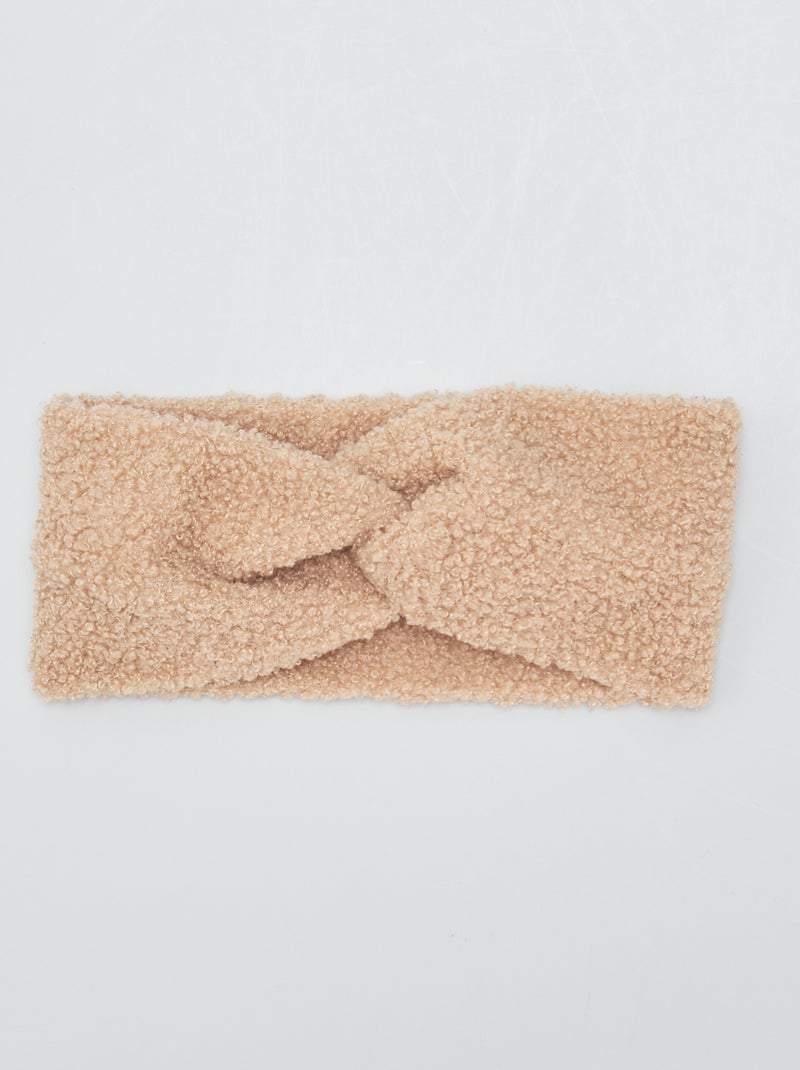 Bandolete efeito lã de carneiro - BEGE - 3.50€ - Kiabi
