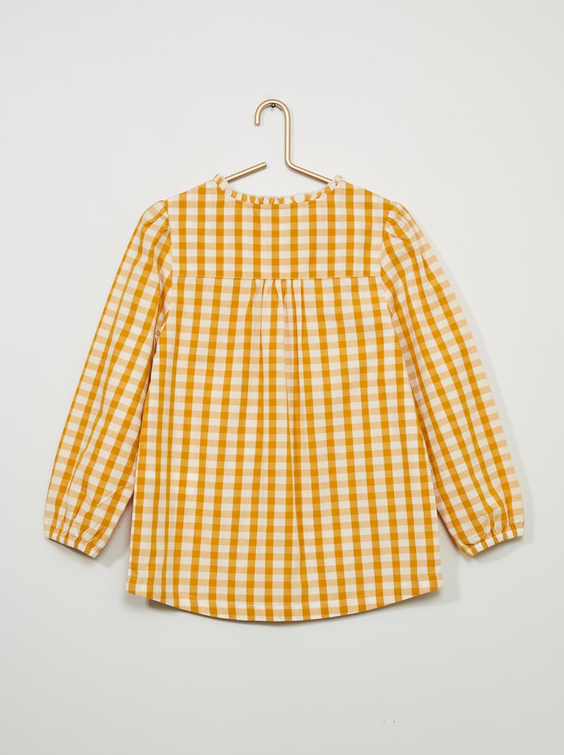 Bata com estampado vichy - AMARELO - 11.00€ - Kiabi