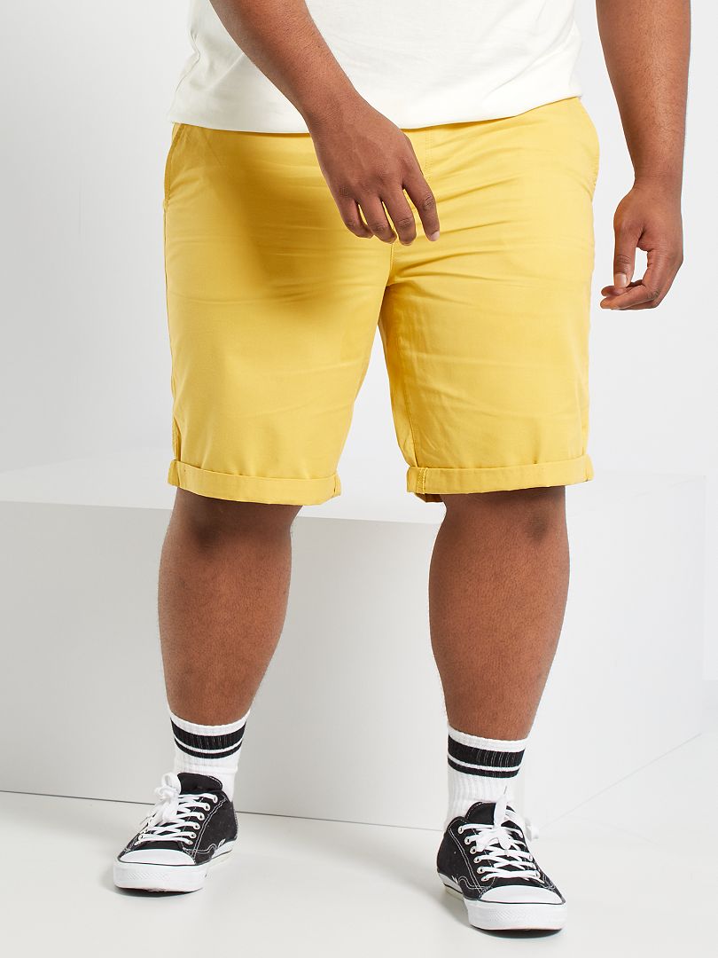 Bermudas chino em sarja - AMARELO - Kiabi - 15.00€