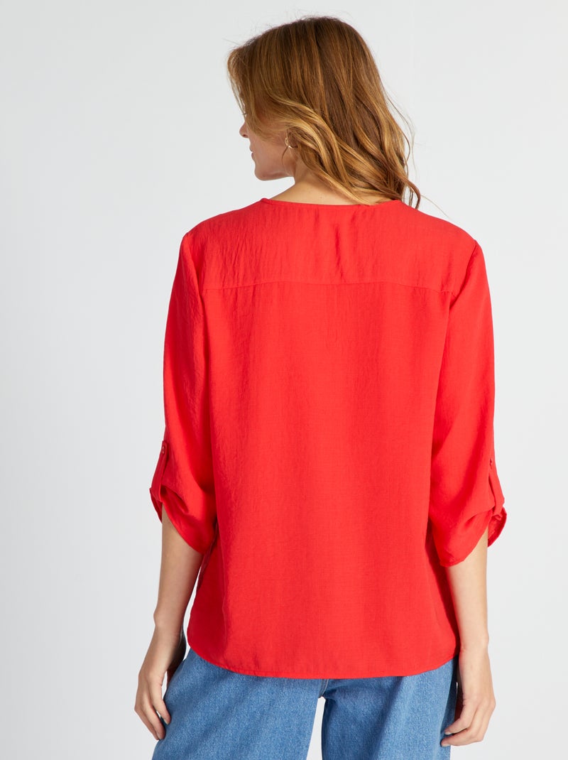 Blusa fluida de manga comprida 'JDY' - Rosa - Kiabi - 19.00€