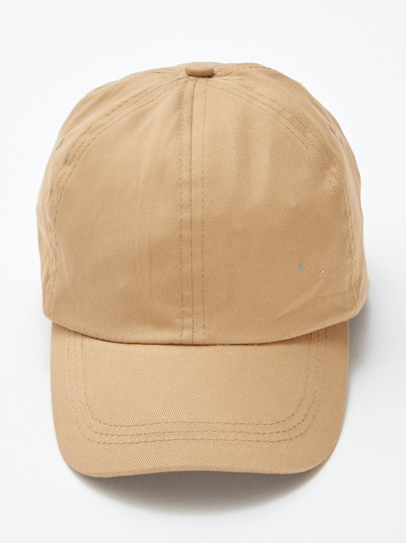 Boné liso de algodão - CASTANHO - Menino - 4.00€ - Kiabi