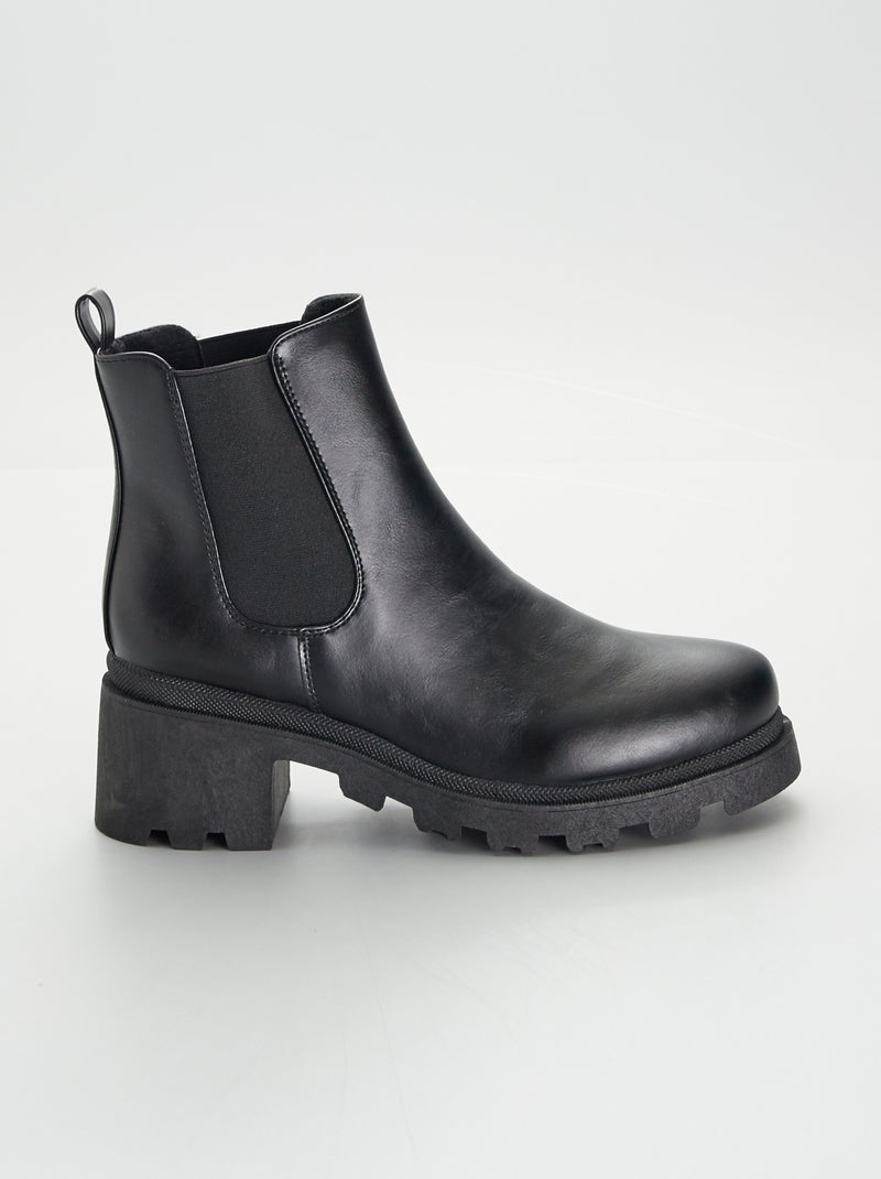 Botins tipo chelsea - PRETO - 32.00€ - Kiabi