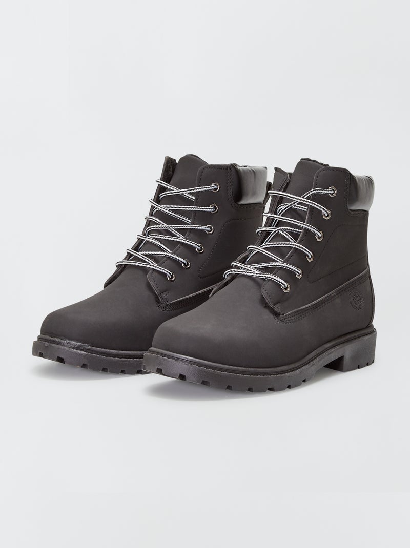 Botins tipo montanha - Preto - Tamanho grande - 26.00€ - Kiabi