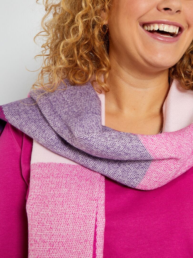 Cachecol grande aos quadrados - ROSA - Kiabi - 10.00€