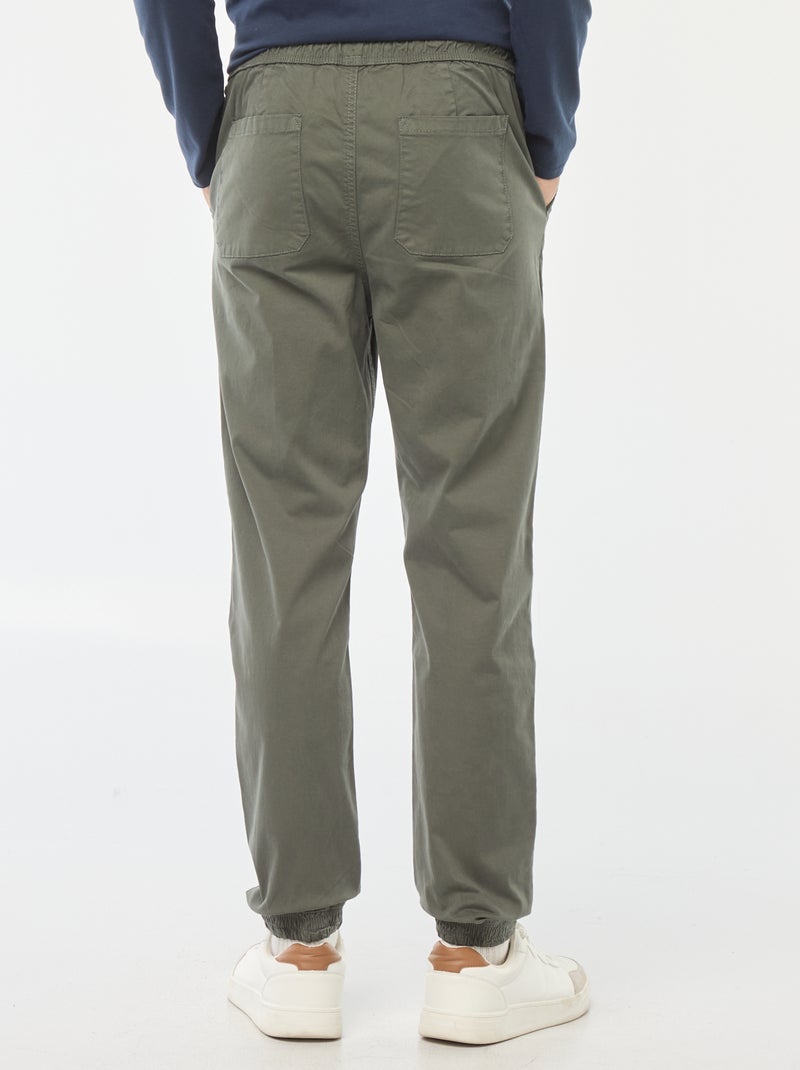 Calças estilo 'fato de treino' - Verde - Rapaz - 18.00€ - Kiabi