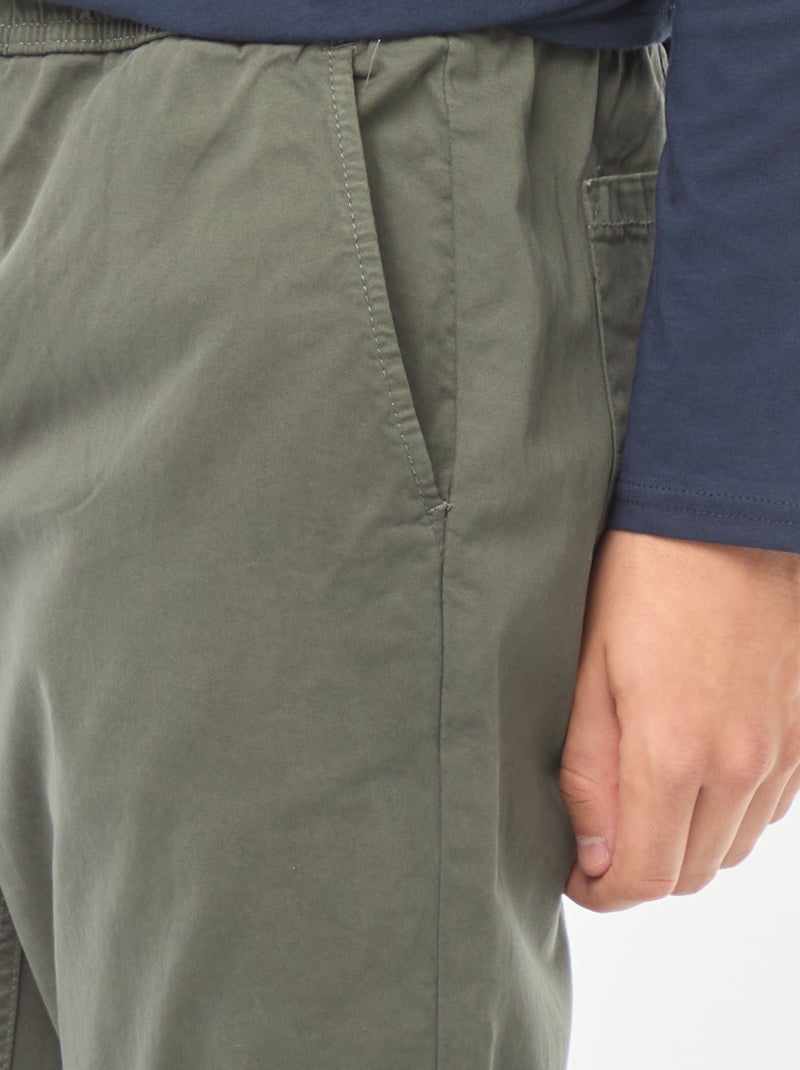 Calças estilo 'fato de treino' - Verde - Rapaz - 18.00€ - Kiabi