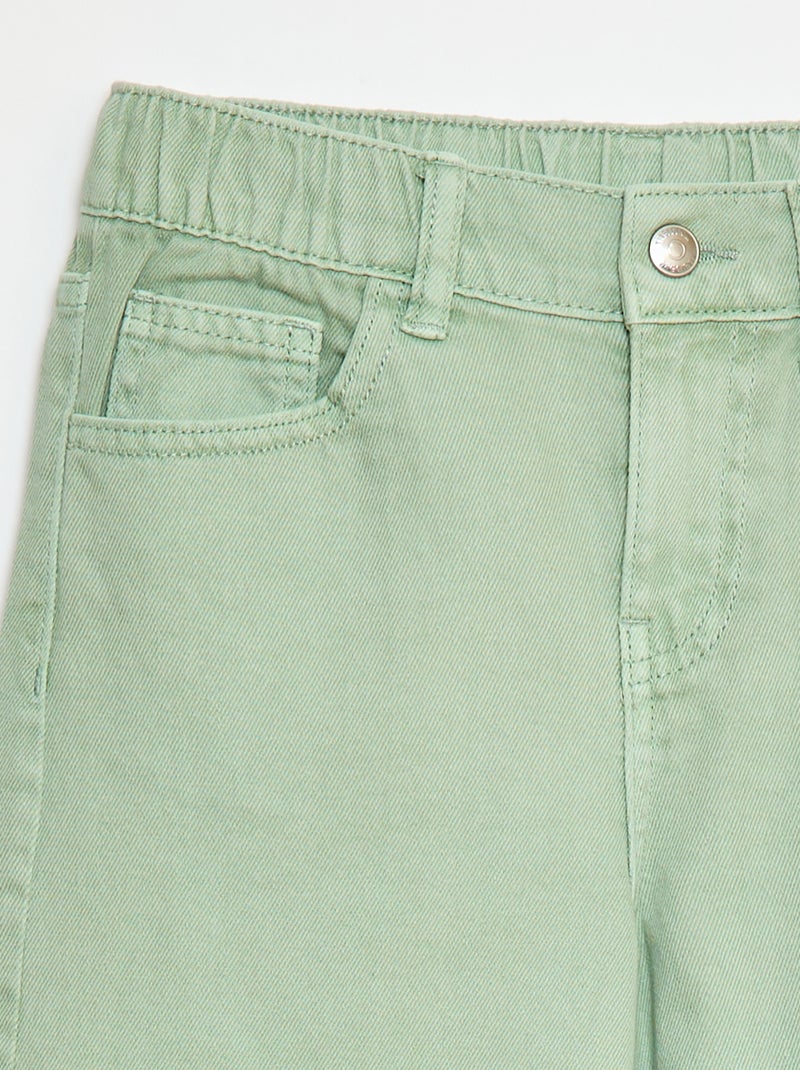 Calças wide-leg - Verde - Menina - 13.00€ - Kiabi