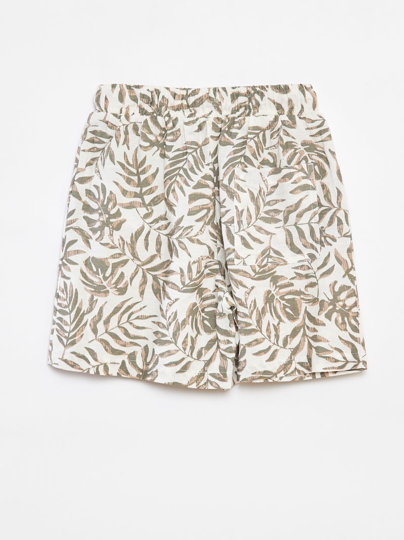 Calções com estampado - Bege - Menino - 12.00€ - Kiabi