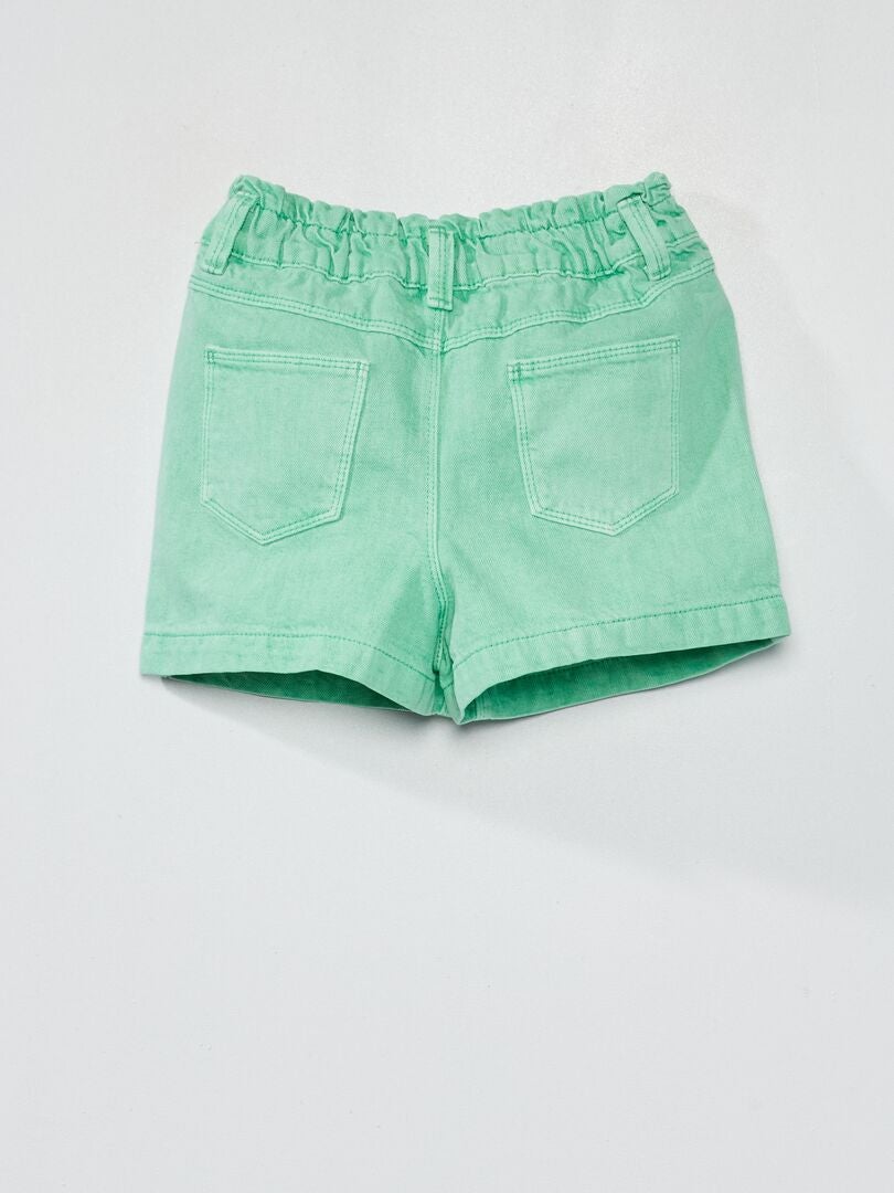 Calções de ganga paperbag - VERDE - Kiabi - 12.00€