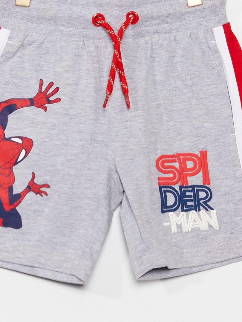 Calções em jersey bicolor 'Homem-Aranha' - Cinza - Kiabi - 12.00€