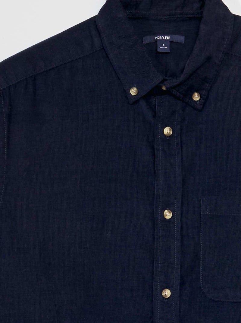 Camisa de bombazina - AZUL - 18.00€ - Kiabi