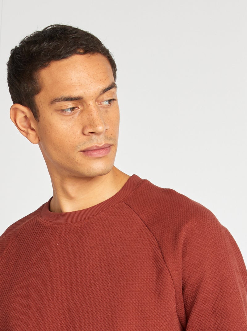 Camisola em malha piqué - LARANJA - Homem - 20.00€ - Kiabi
