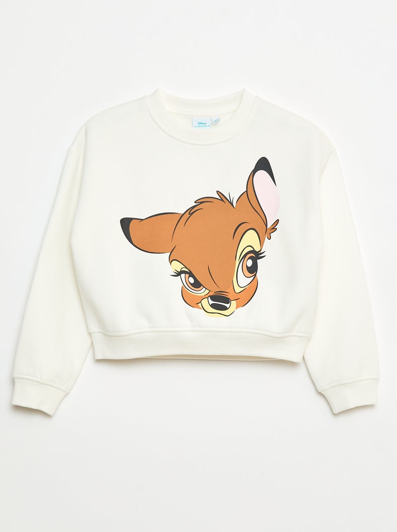Camisola lisa 'Bambi' 'Disney' - Branco - Menina - 14.00€ - Kiabi