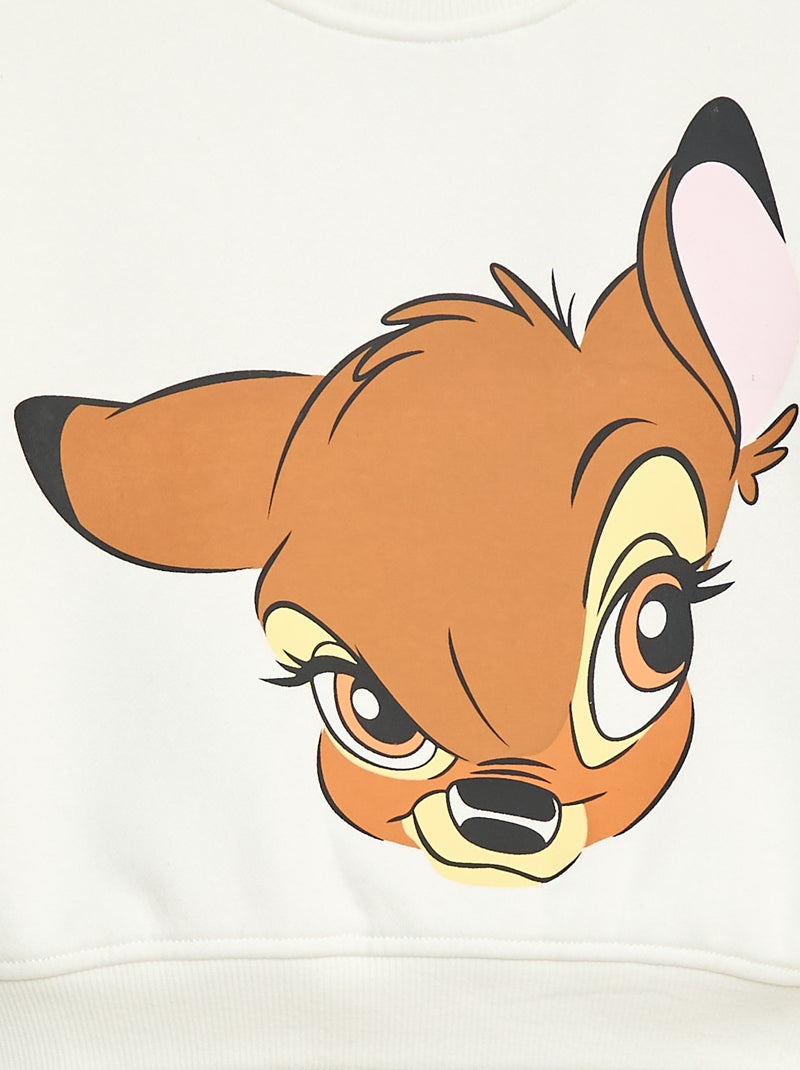 Camisola lisa 'Bambi' 'Disney' - Branco - Menina - 14.00€ - Kiabi
