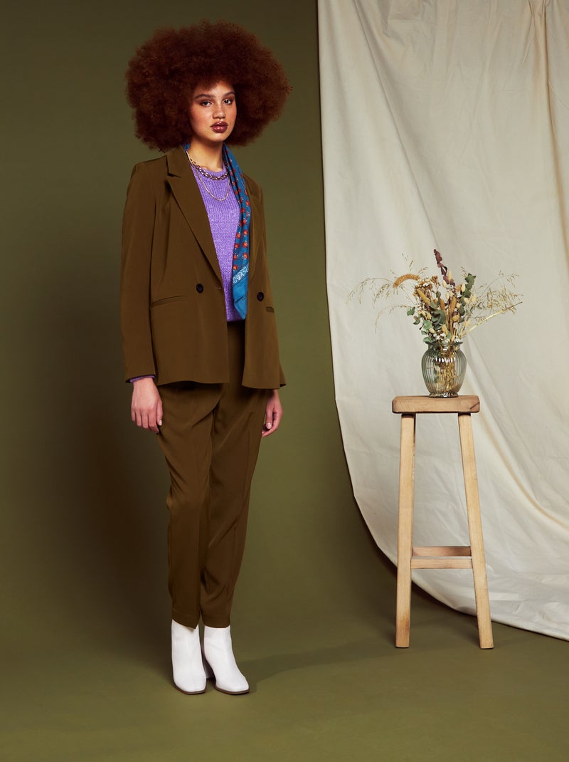 Casaco de fato com botões duplos - CASTANHO - Kiabi - 29.00€