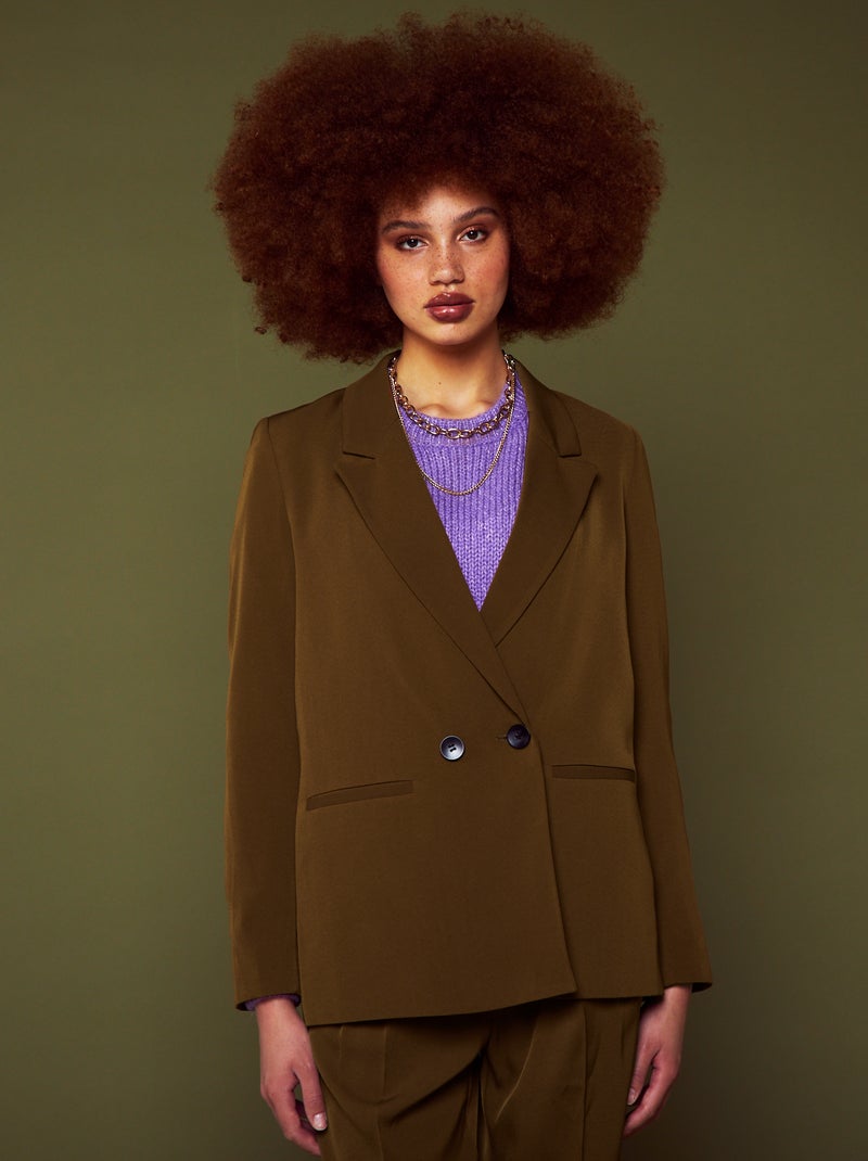 Casaco de fato com botões duplos - CASTANHO - Kiabi - 29.00€