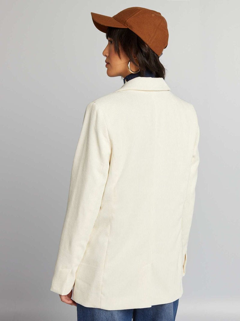 Casaco de fato de veludo - BRANCO - Kiabi - 32.00€