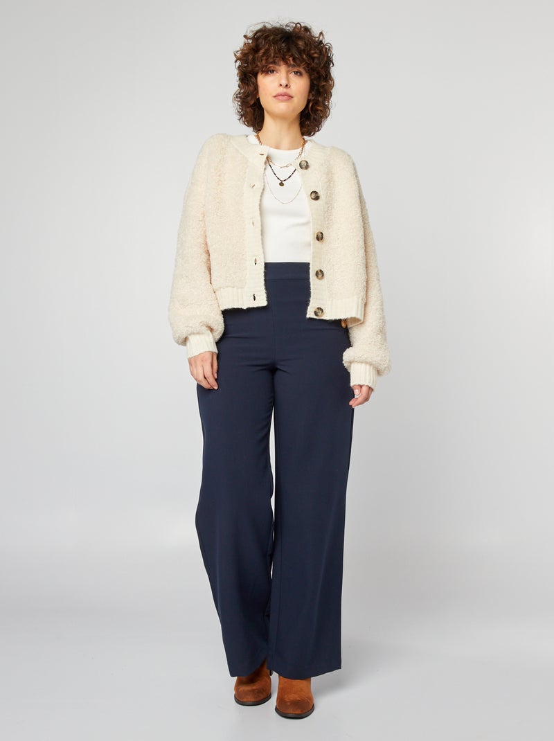 Casaco efeito pelo de ovelha - BEGE - Kiabi - 37.00€