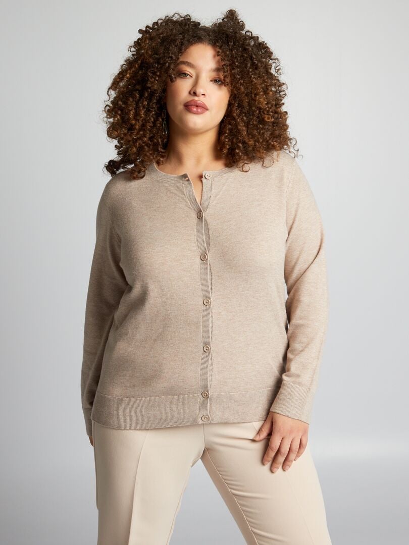 Casaco em malha fina - BEGE - Kiabi - 13.00€