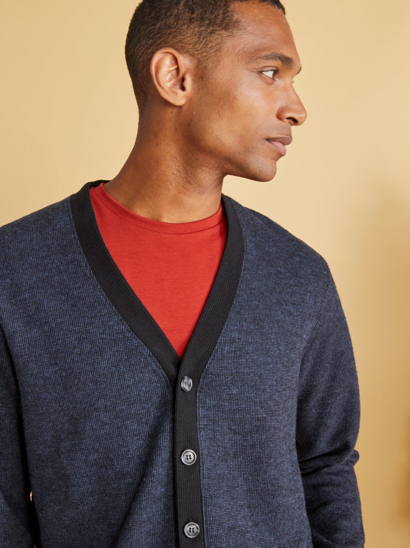 Casaco em malha grossa - AZUL - Kiabi - 25.00€