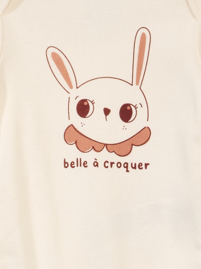 Conjunto 3 peças body + pijama + gorro - ROSA - 15.00€ - Kiabi