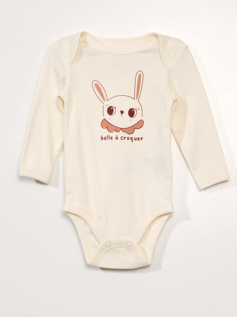 Conjunto 3 peças body + pijama + gorro - ROSA - 15.00€ - Kiabi