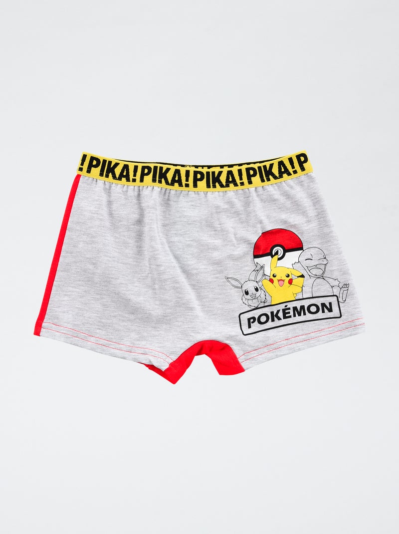 Conjunto de 2 boxers 'Pokémon' em algodão - Cinza - Menino - 8.00€ - Kiabi