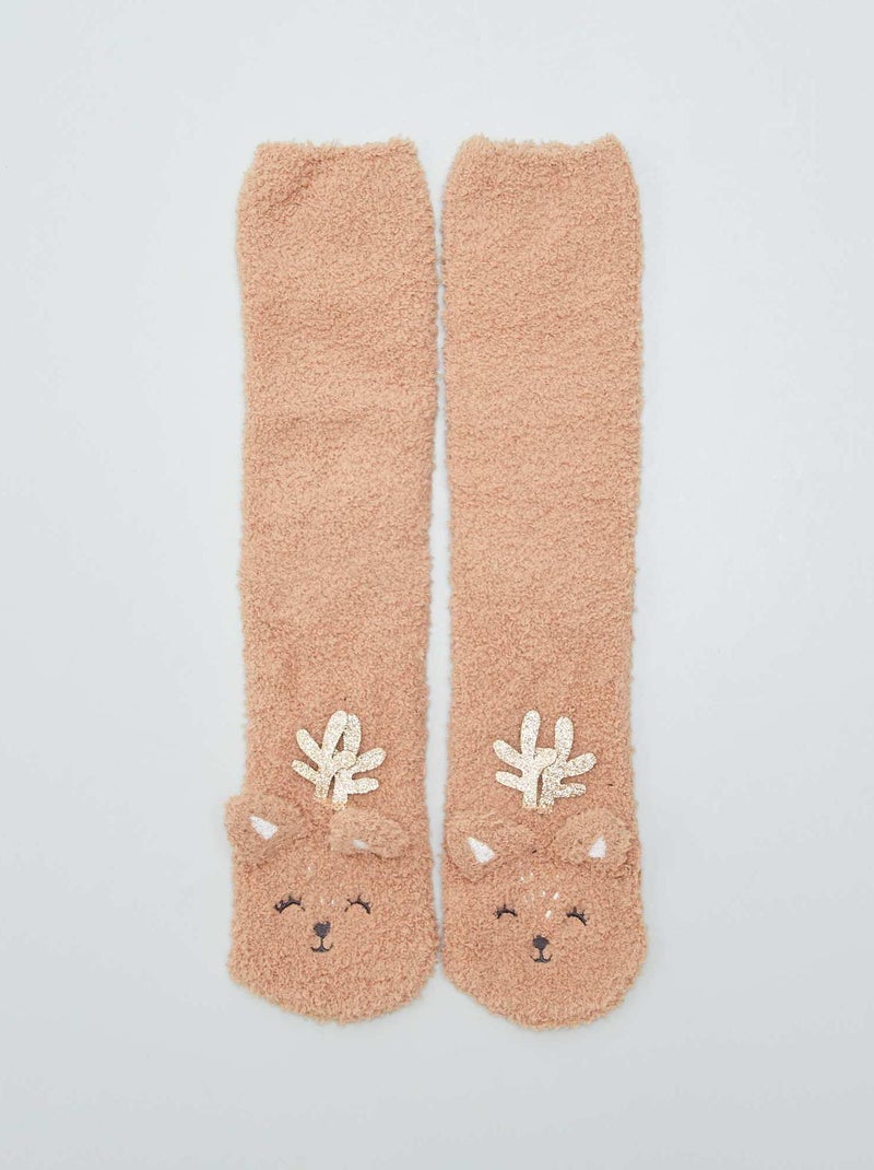 Conjunto de pantufas tipo meia borboto 'rena' - BEGE - 6.00€ - Kiabi