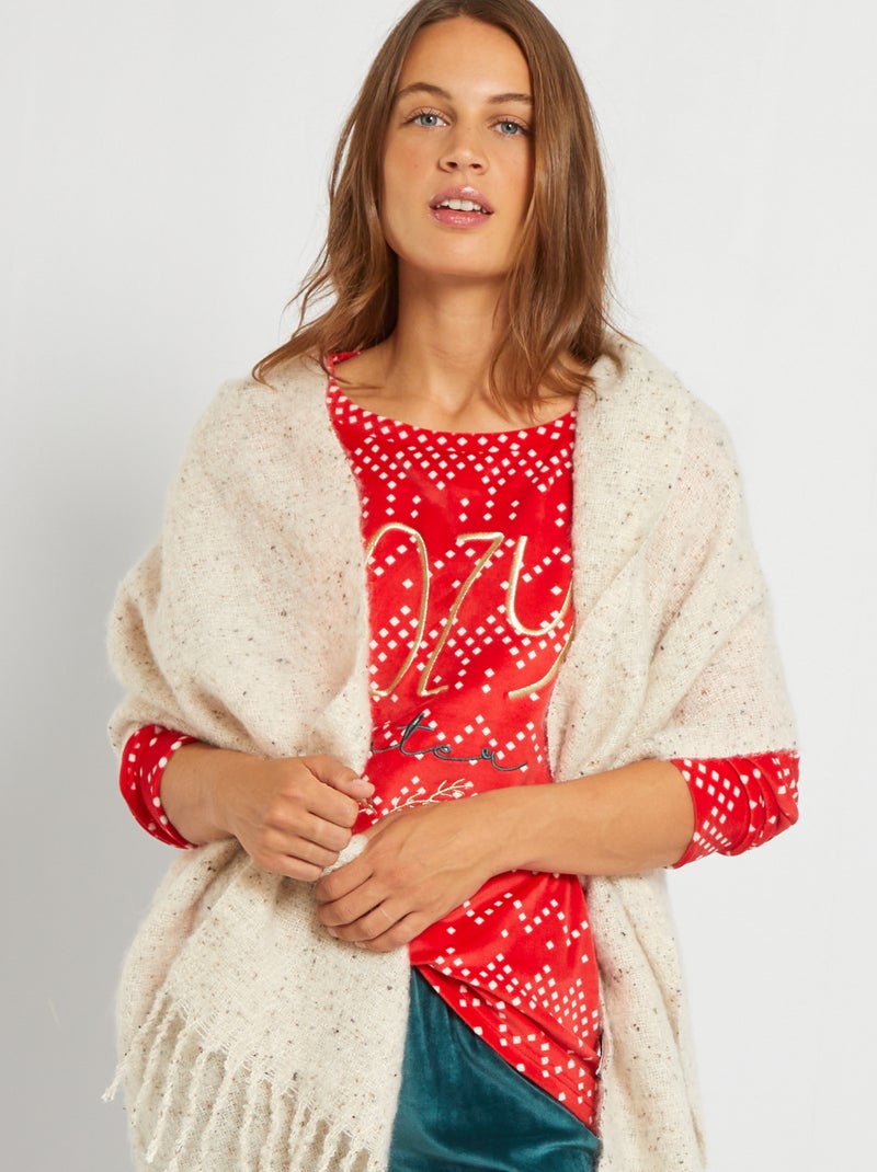 Conjunto pijama veludo estampado 'Natal' - BEGE - Kiabi - 25.00€
