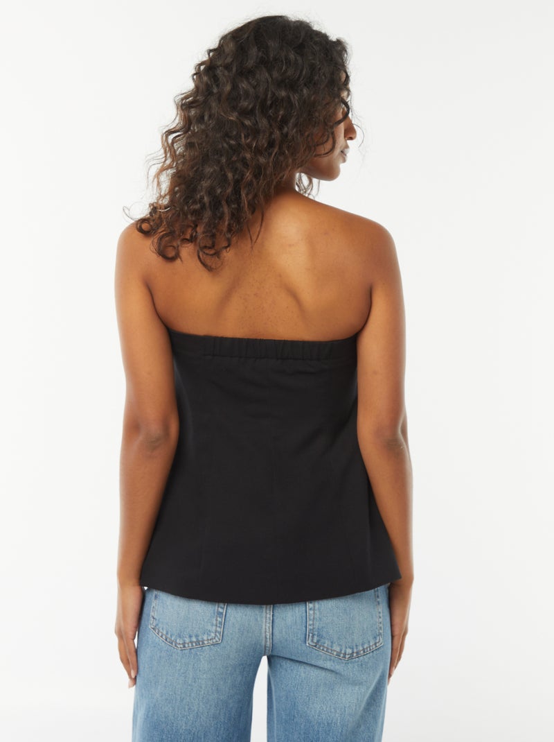 Corpete liso estilo colete de fato - Preto - Mulher - 18.00€ - Kiabi