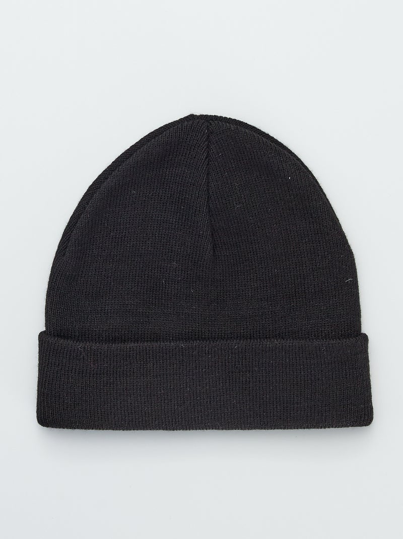 Gorro básico de malha - Preto - 6.00€ - Kiabi