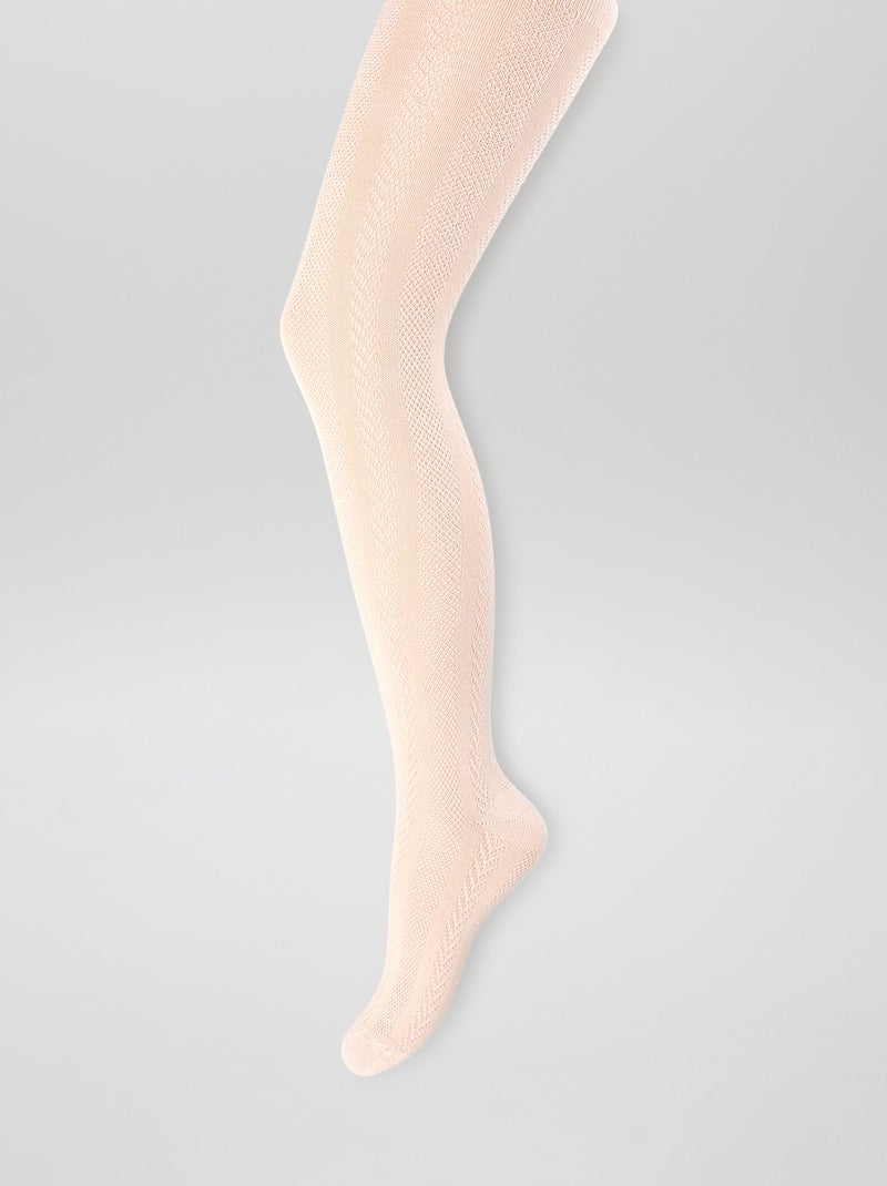 Lote de 2 pares de collants em malha de fantasia - ROSA - 12.00€ - Kiabi