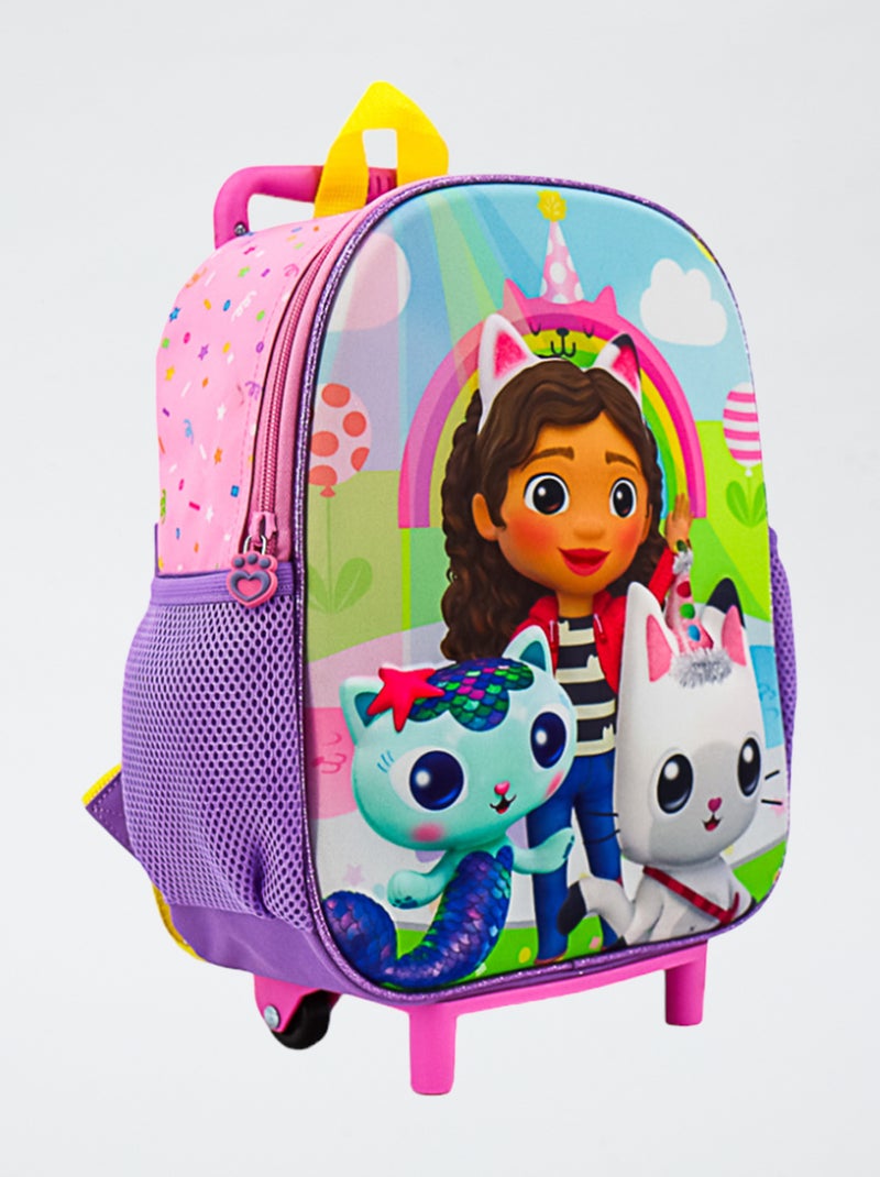 Mochila com rodinhas ''A Casa Mágica da Gaby' - Rosa - Menina - 22.00 ...