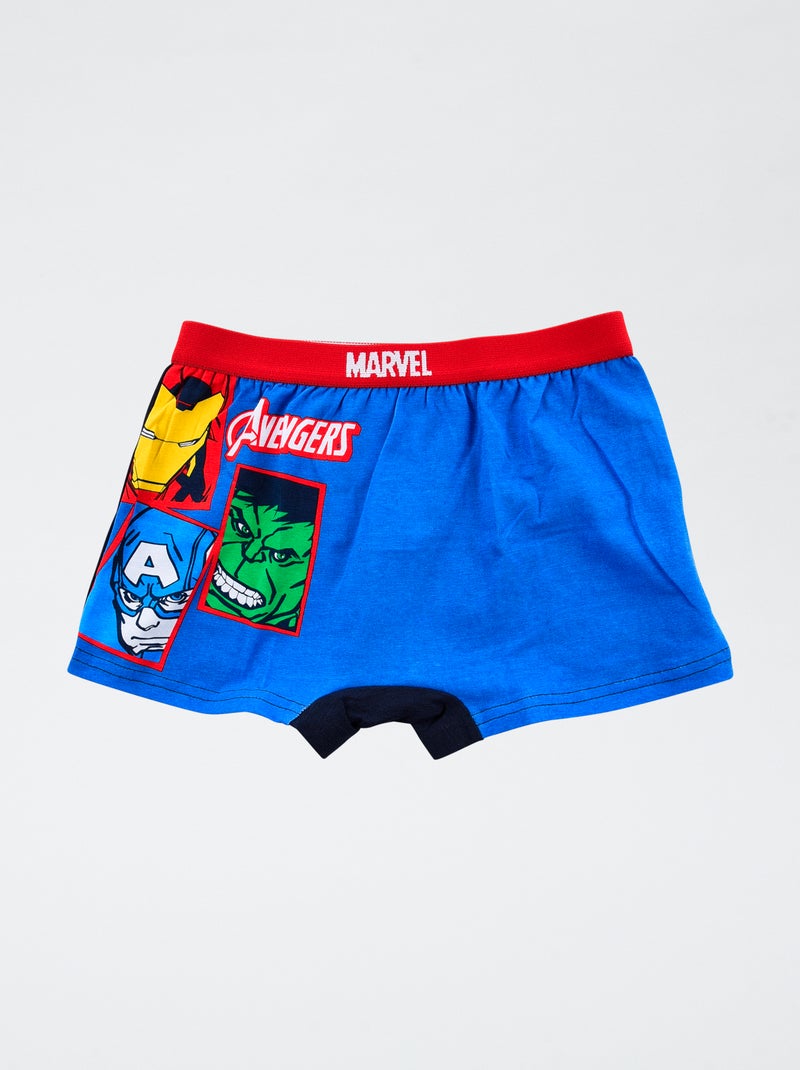 Pack de 2 boxers 'Marvel' 'Avengers' em algodão - Azul - Menino - 8.00 ...