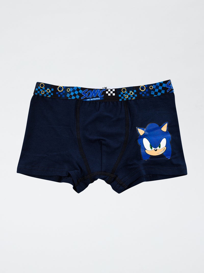 Pack de 2 boxers 'Sonic' em algodão - Azul - Menino - 8.00€ - Kiabi