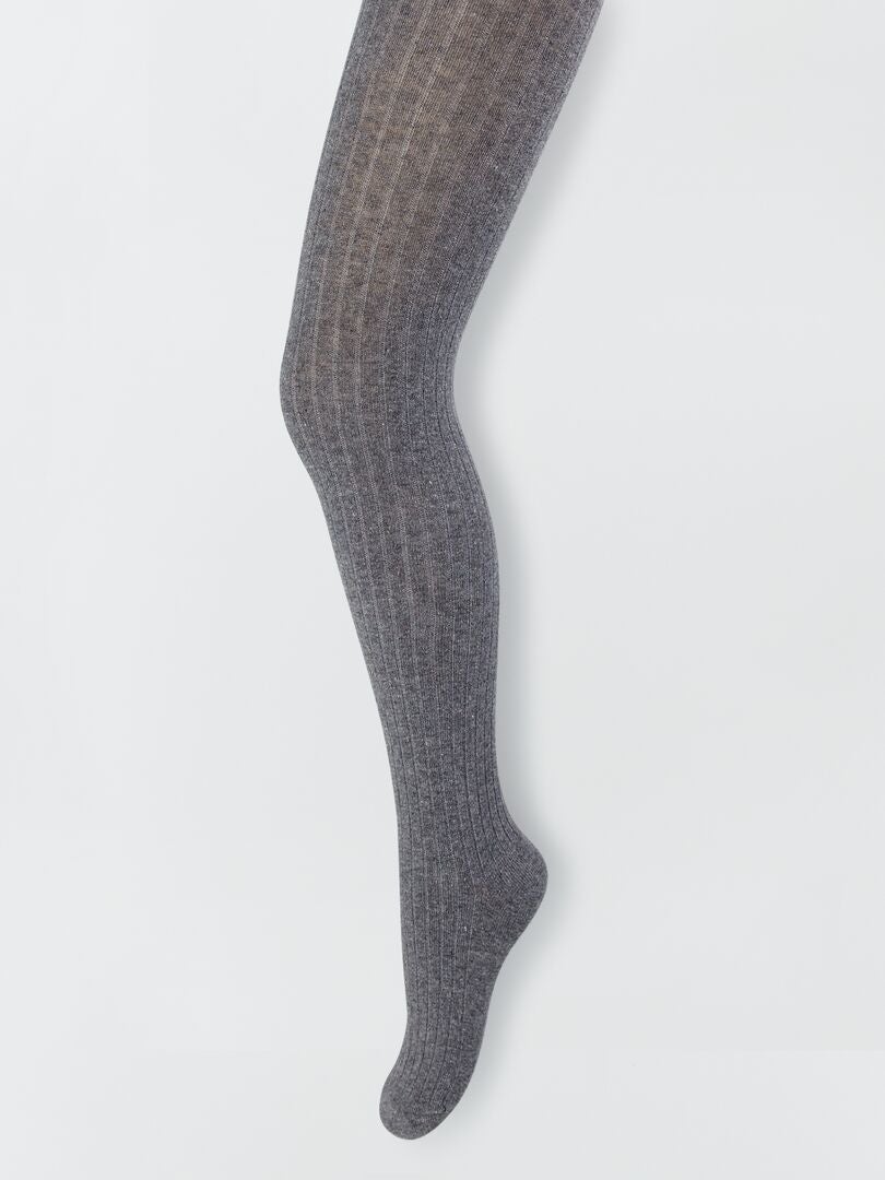 Par de collants quentes - Cinza - Kiabi - 6.00€