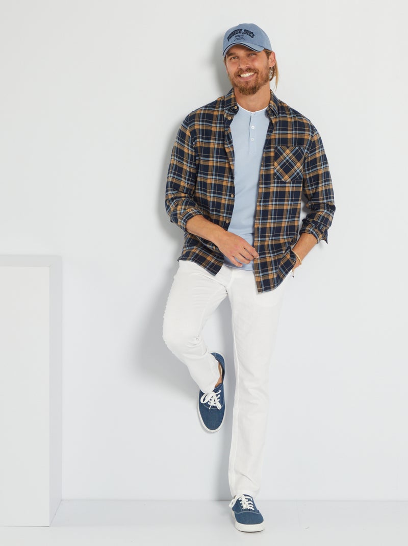 Polo com colarinho mao - AZUL - 10.00€ - Kiabi