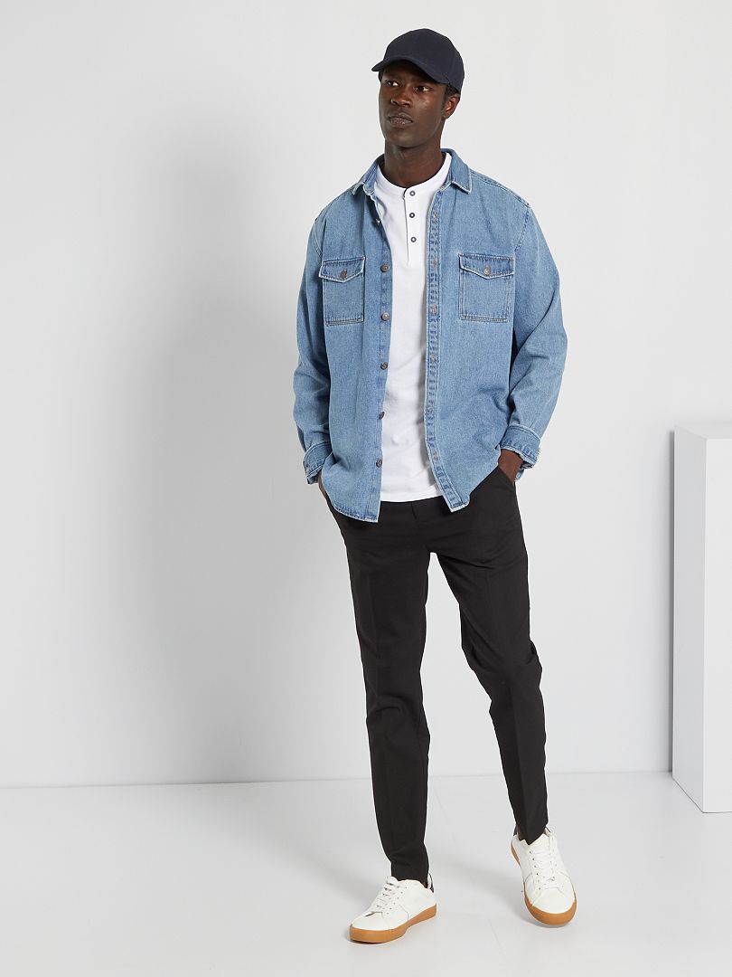 Polo com colarinho mao - Branco - Kiabi - 10.00€