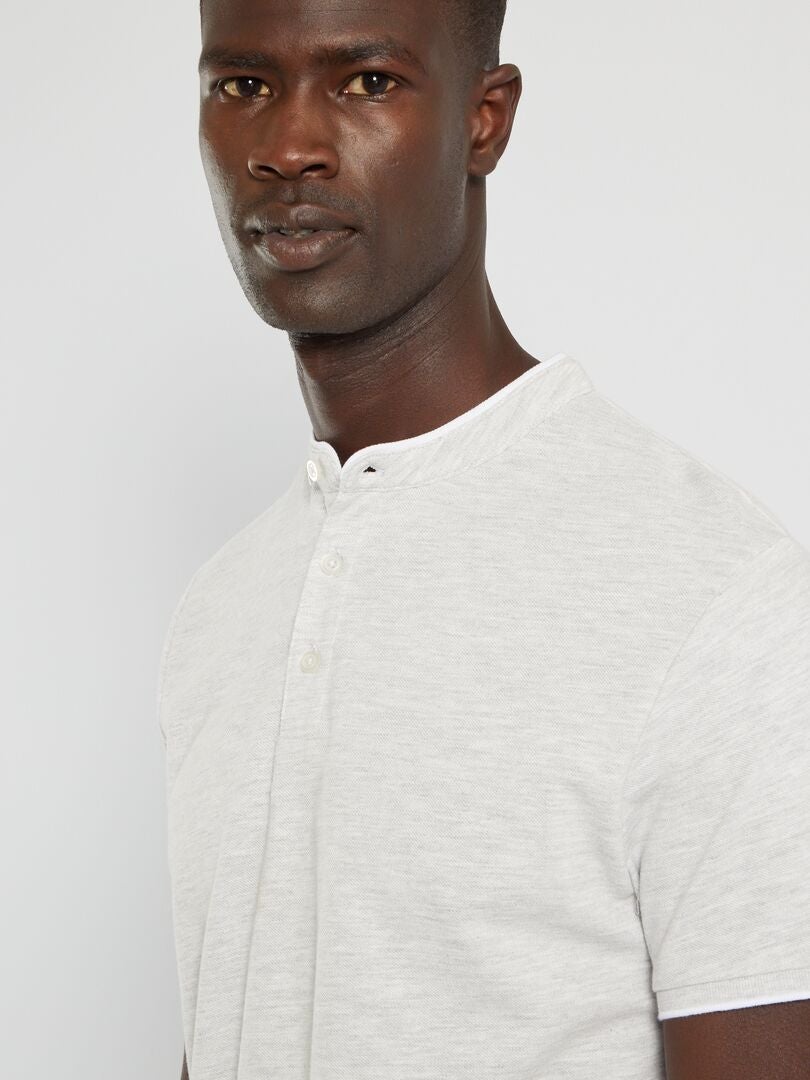 Polo com colarinho mao - CINZA - Kiabi - 10.00€