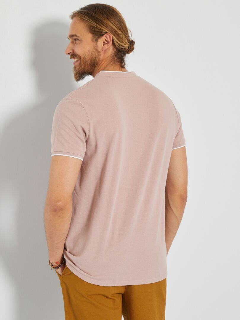 Polo com colarinho mao - ROSA - Kiabi - 10.00€