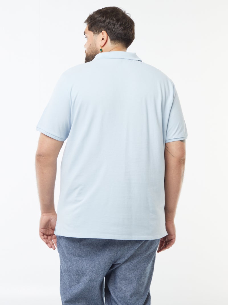 Polo em malha piqué - Azul - Tamanho grande - Homem - 10.00€ - Kiabi