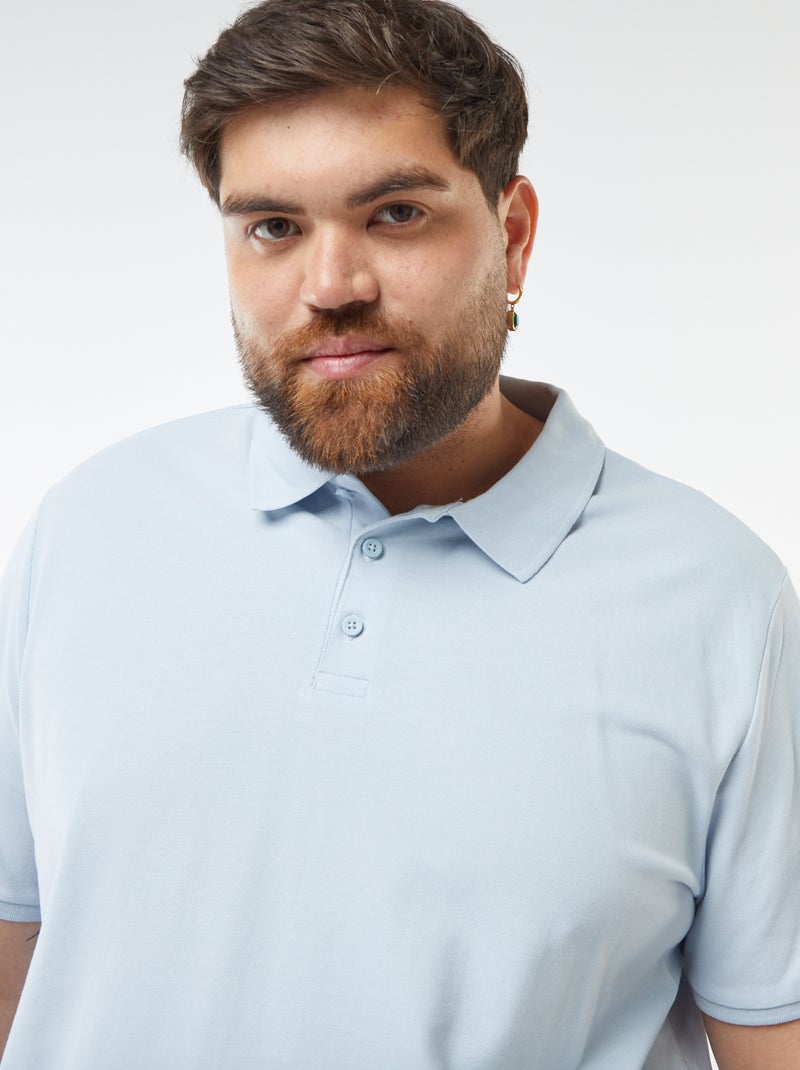 Polo em malha piqué - Azul - Tamanho grande - Homem - 10.00€ - Kiabi