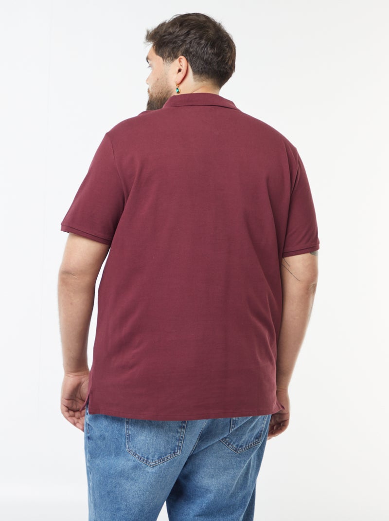 Polo em malha piqué - Vermelho - Tamanho grande - Homem - 10.00€ - Kiabi