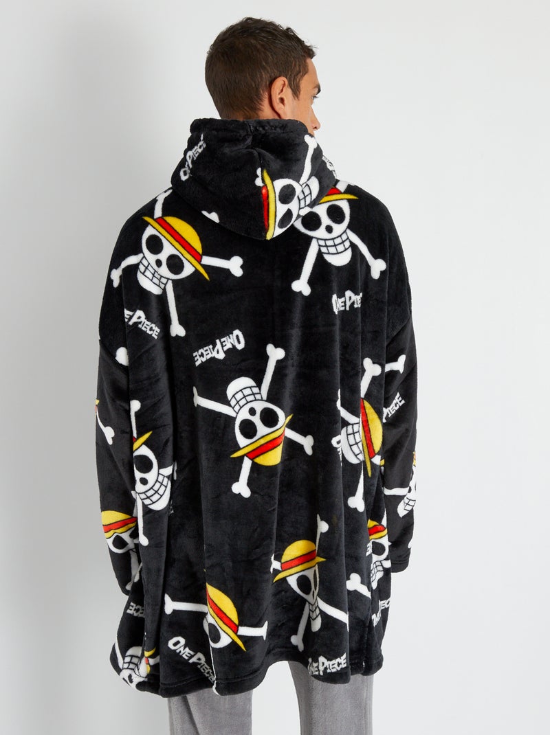 Poncho comprido 'One Piece' polar - Preto - 22.00€ - Kiabi