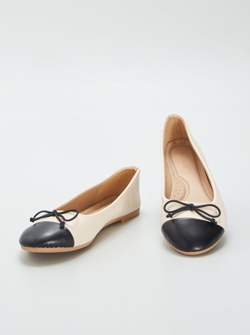 Sabrinas rasas bicolores - BEGE - Kiabi - 16.00€