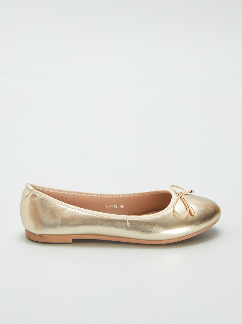 Sabrinas rasas metalizadas - BEGE - Kiabi - 16.00€