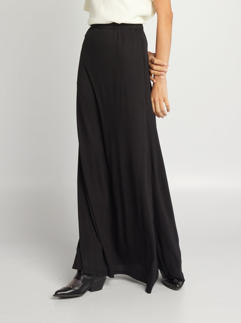 Saia comprida com racha - Preto - Kiabi - 13.00€