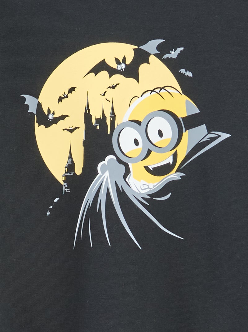Sweat french terry Halloween 'Minions' unissexo - Preto - Menino - 12. ...