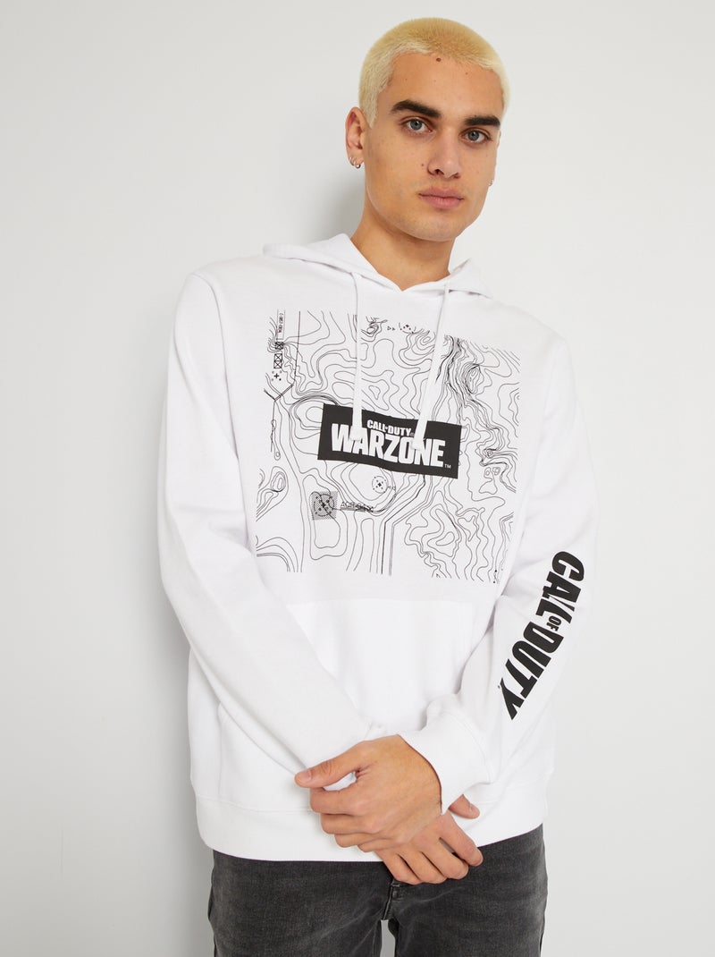Sweatshirt com capuz 'Call of duty®' 'Warzone' - Branco - Kiabi - 25.00€